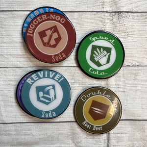 COD Zombies Perks Epoxy Resin Wood Coasters for Game Room, Mancave, and ...
