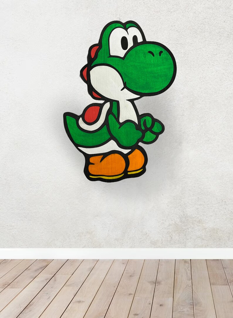 Yoshi Solid Wood Sign for Gaming Decor Mancave Decor and - Etsy