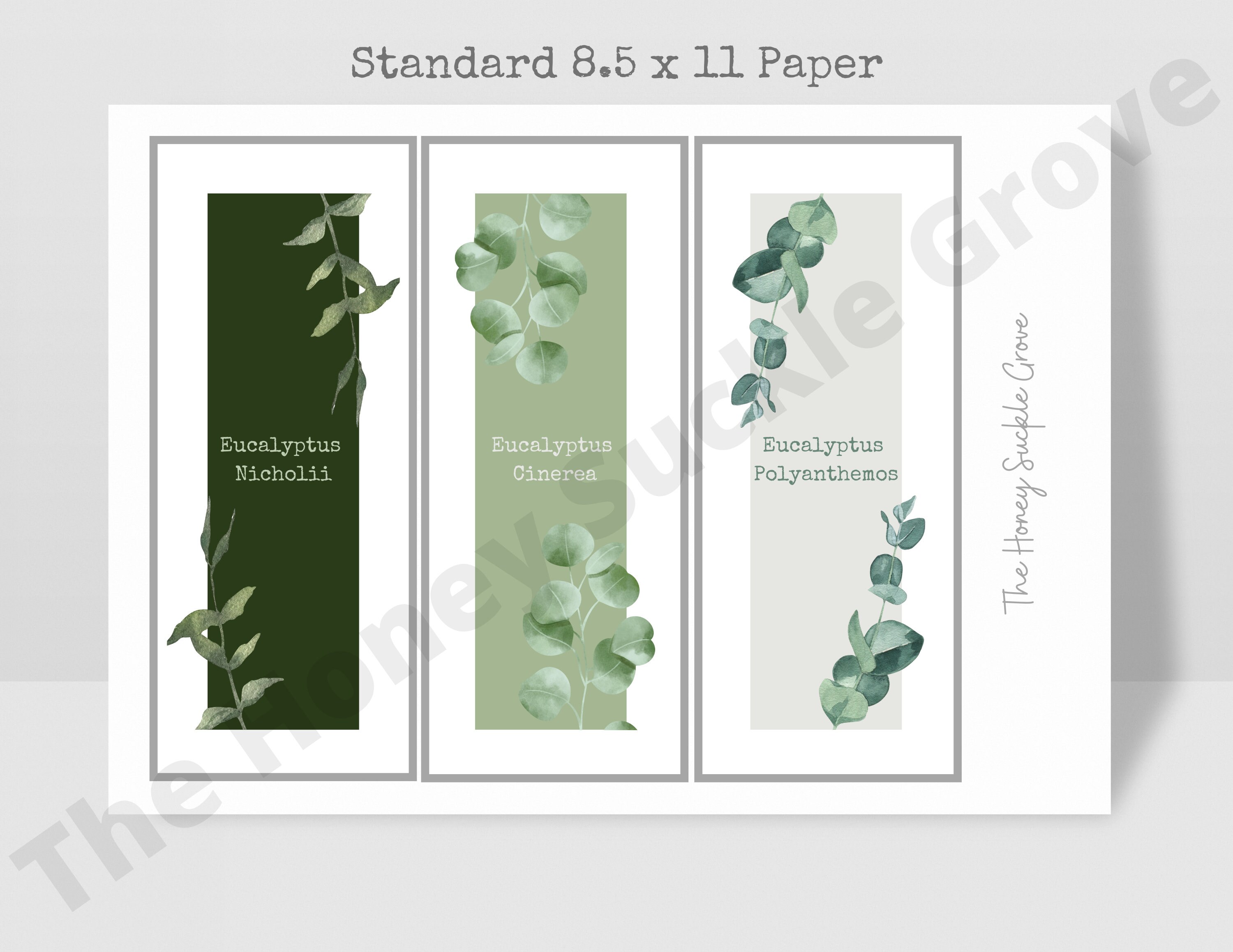 Plant Printable Digital Bookmark Set of 3 Printable Bookmark Light ...