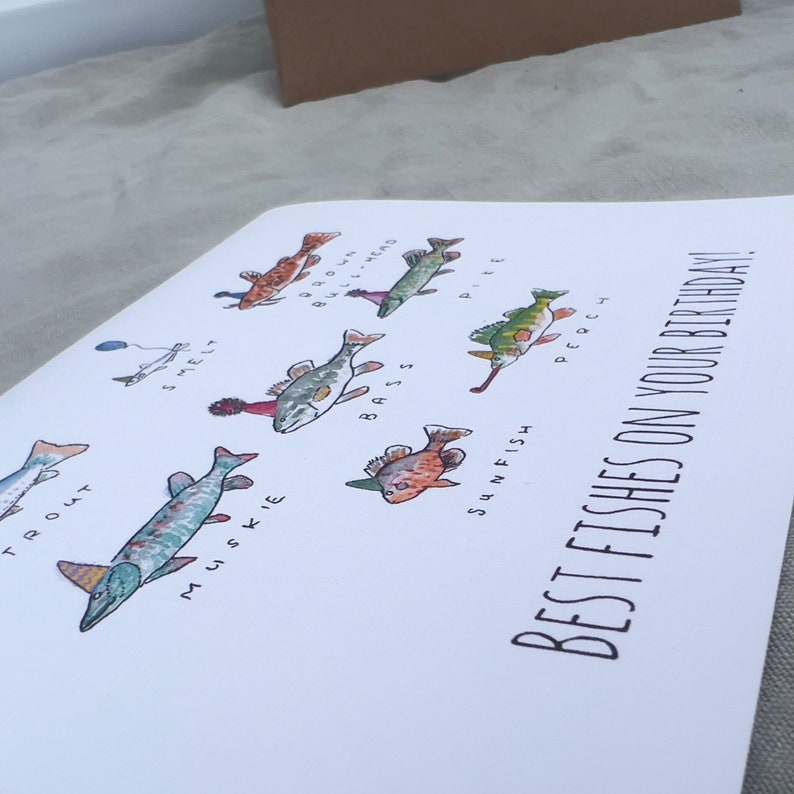 Fish (north American) Birthday Card - Etsy