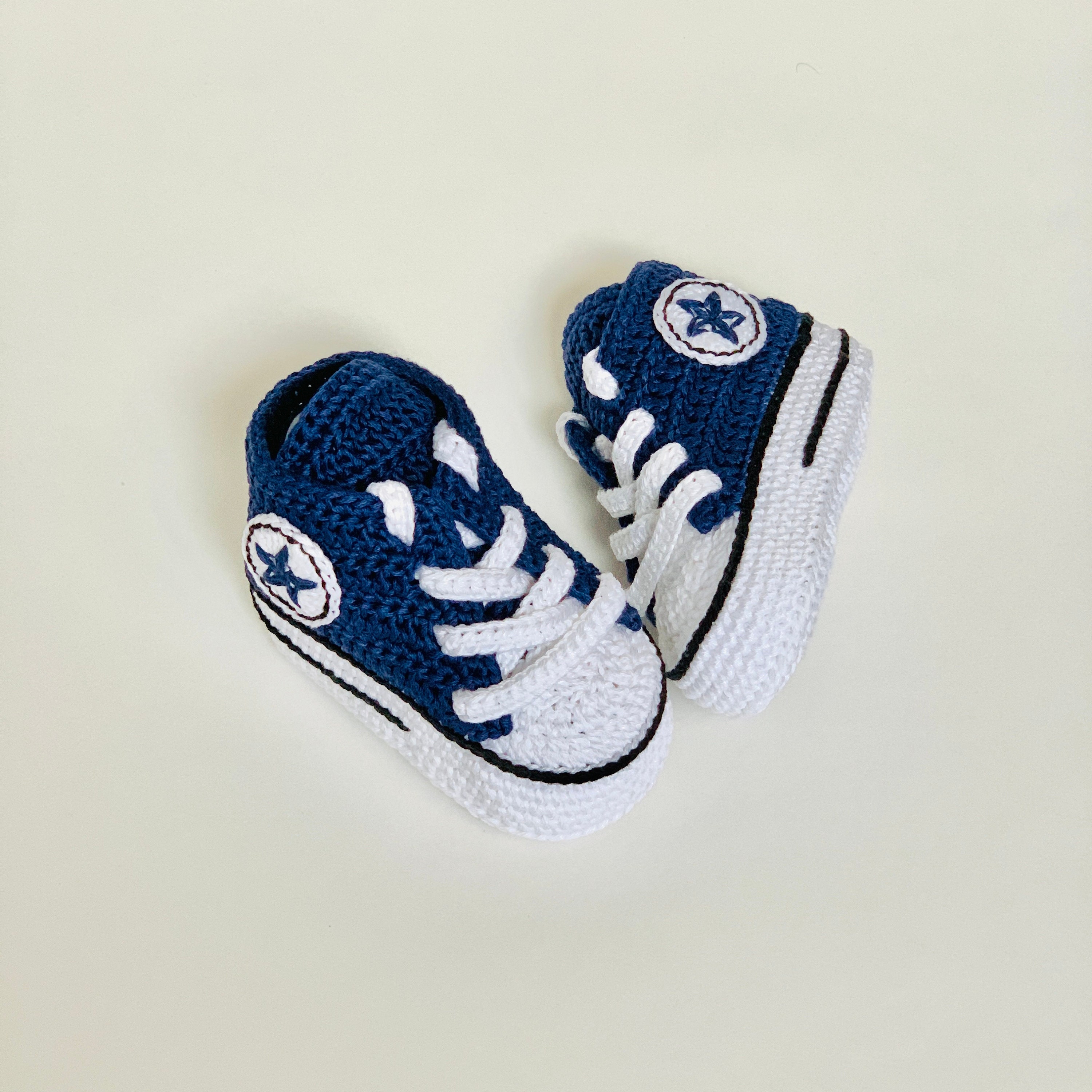 Converse for baby boy booties cotton shoes dark blue kids | Etsy