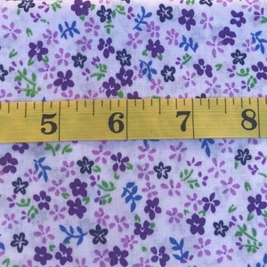 Small Purple Flower Print Fabric - a Little Sweetness Floral Violet ...