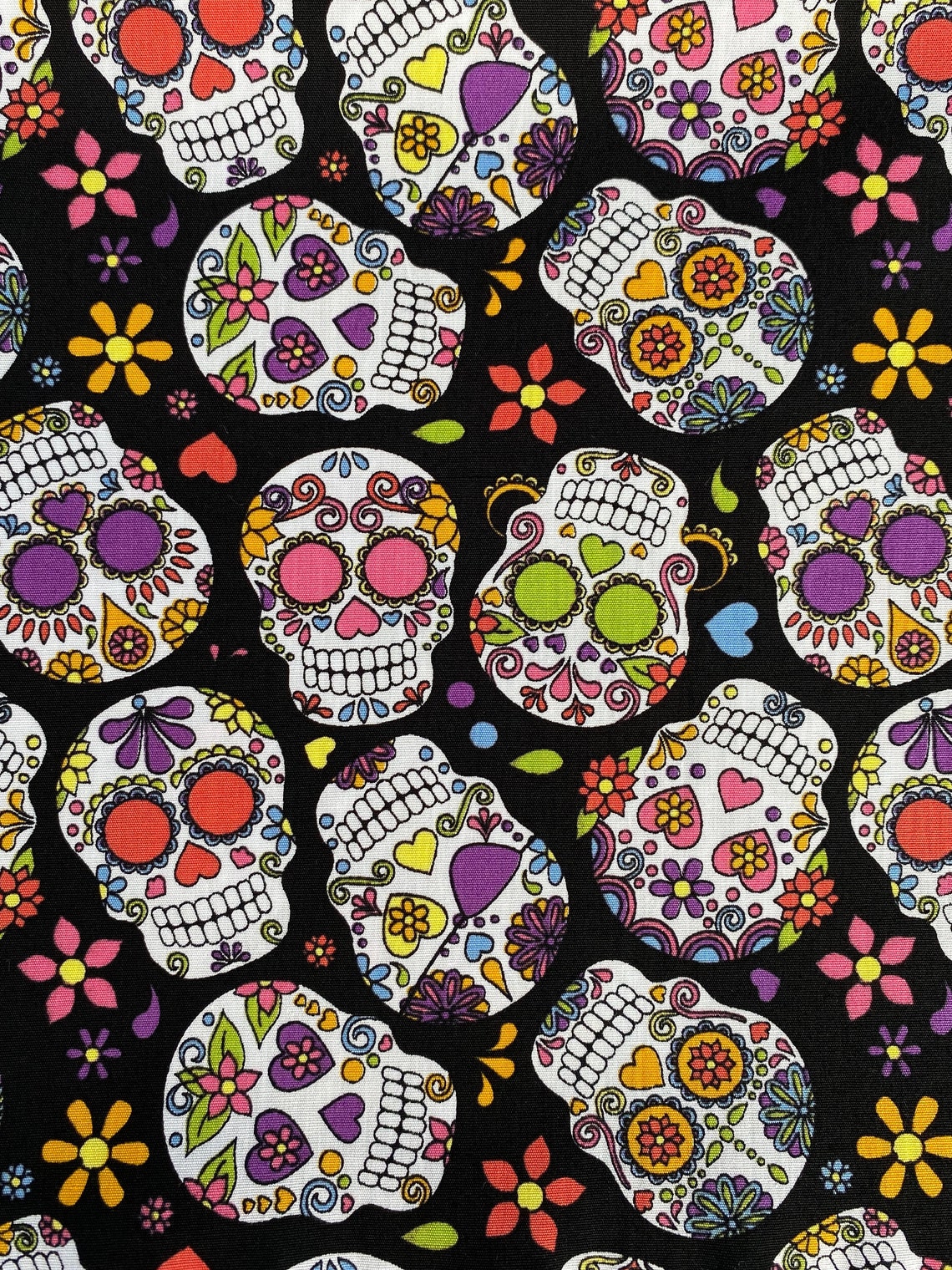 Day of the Dead fabric Dia de los muertos fabric sugar | Etsy