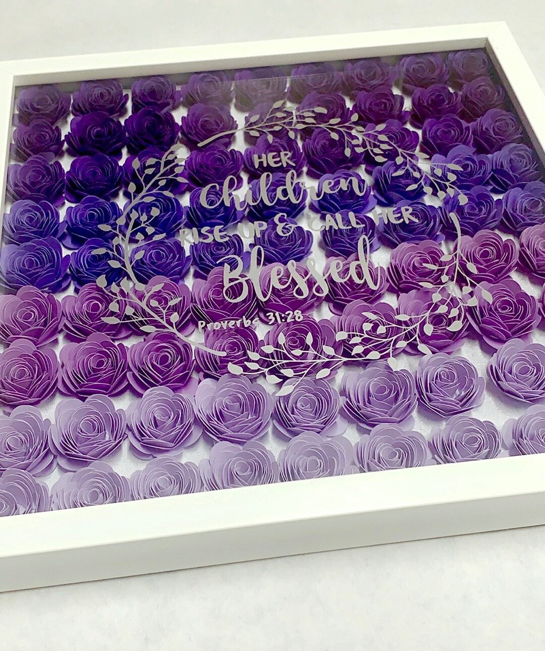 Customized Shadow Box Flowers - Etsy