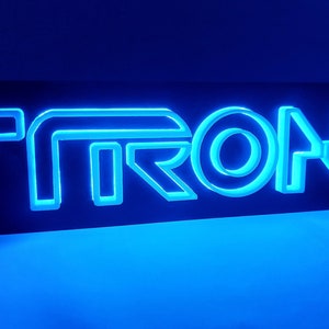 Tron Legacy LED Logo Lamp: 3D Printed Backlit Table Decor - Etsy