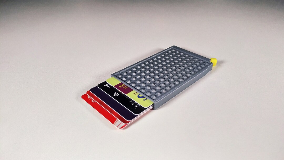 Slim Credit/business Card Wallet With Cards Ejection Feature 3D Printed ...
