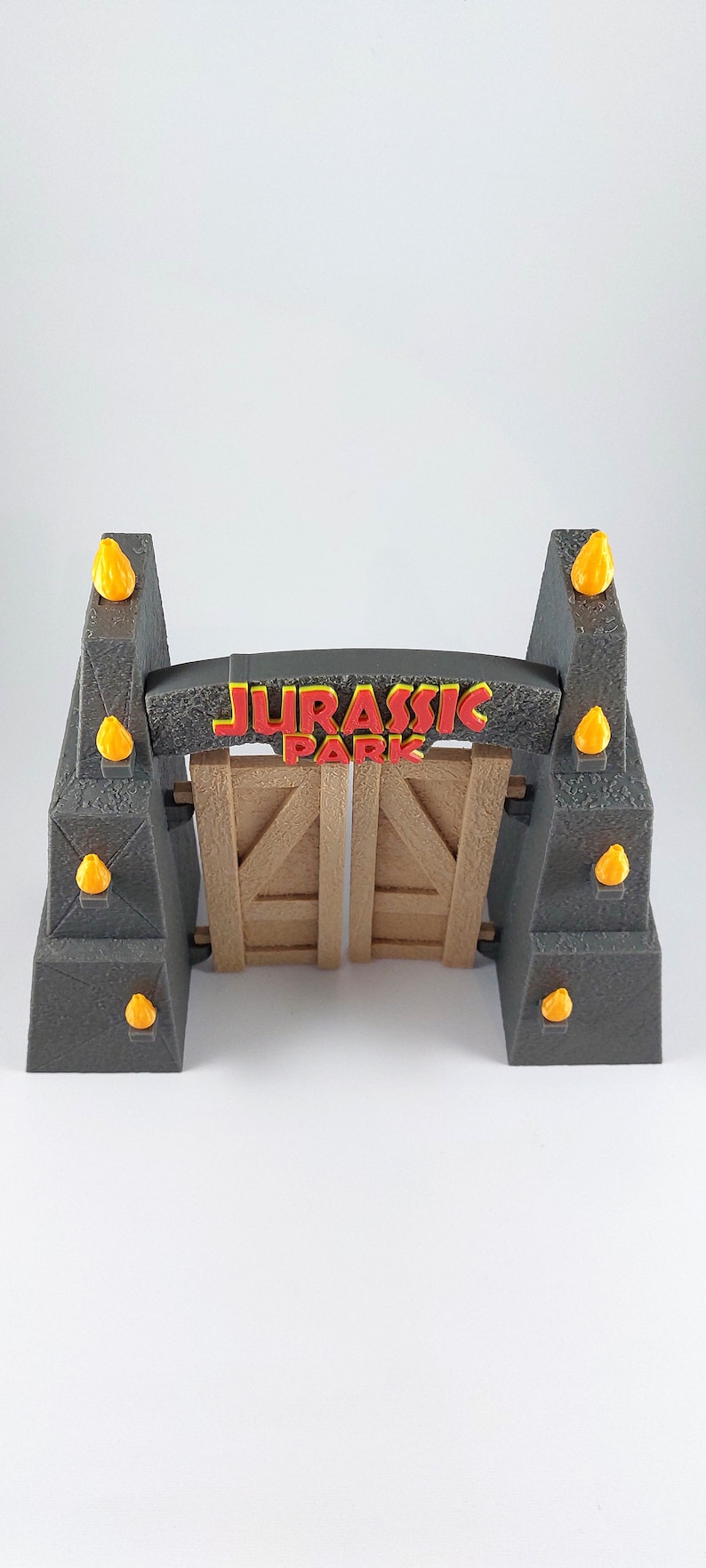 Jurassic Park Gate Diorama | Textured 3D Printed Collectible (1:55 ...