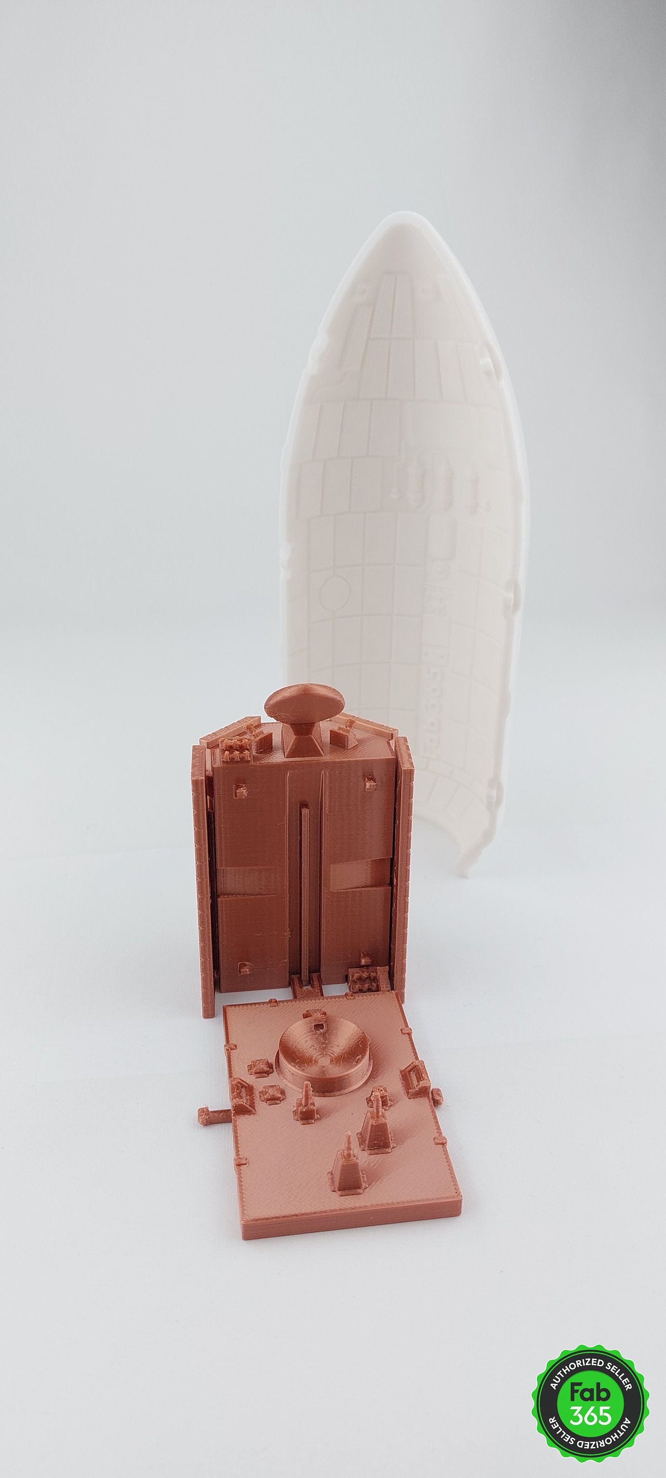 Spacex Falcon 9 Fairing With Satellite: 3D Printed Model (1/66 Scale ...