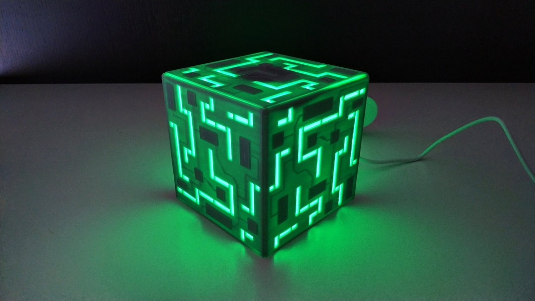The Alien Cube Multicolor LED USB Table Lamp 3D Printed - Etsy