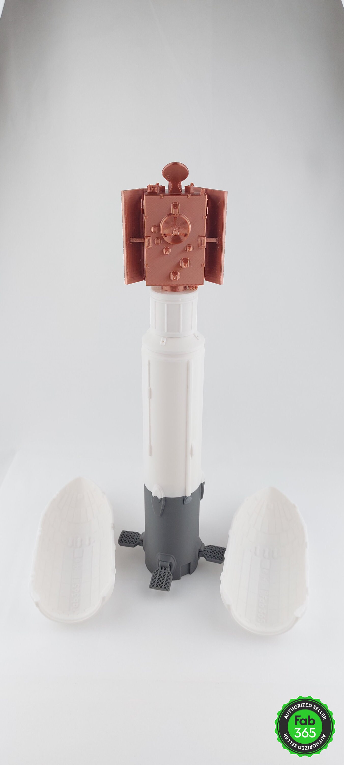 Spacex Falcon 9 Fairing With Satellite: 3D Printed Model (1/66 Scale ...