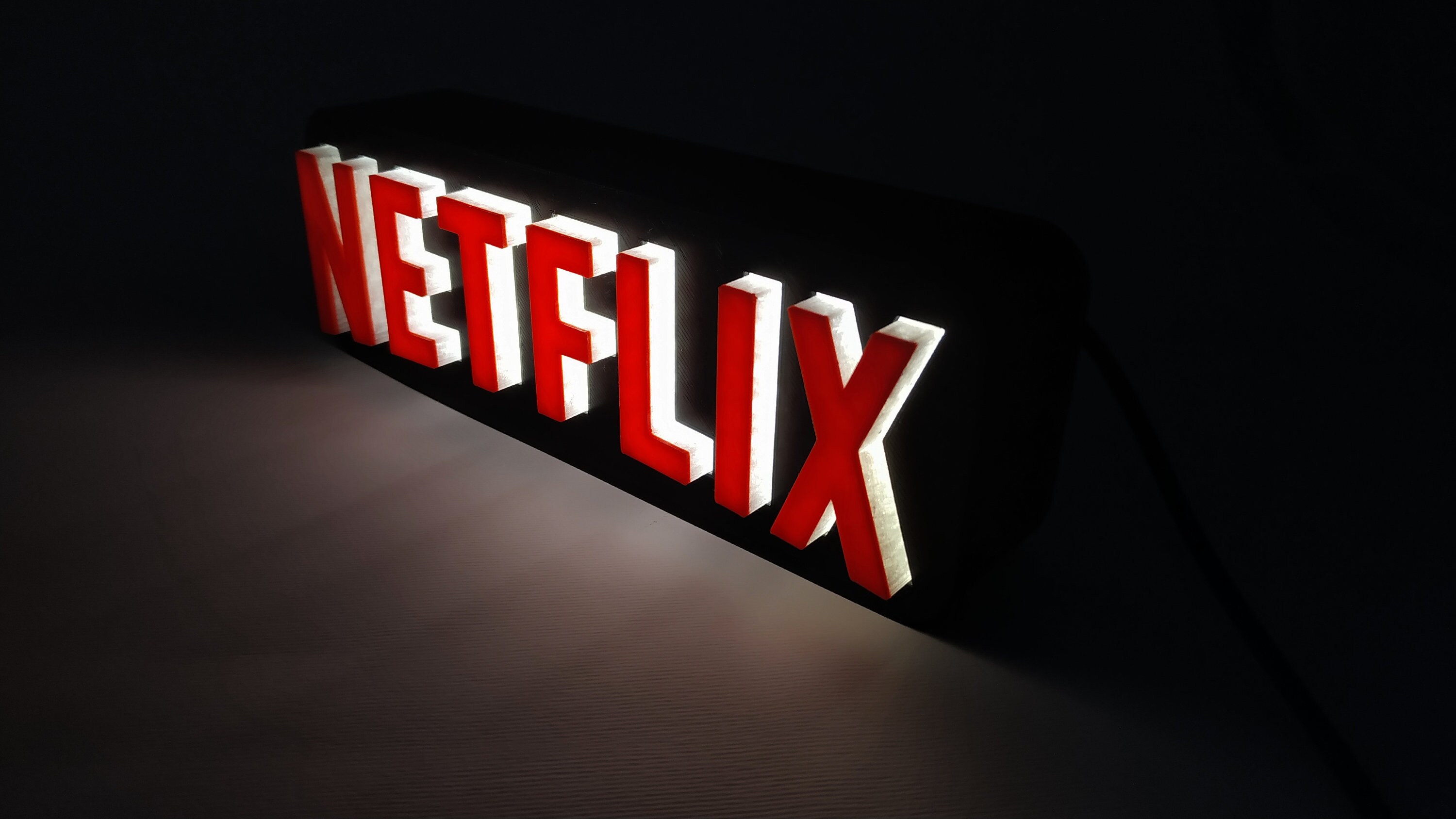 Netflix LED Lamp Netflix Logo Light Netflix Table Lamp | Etsy