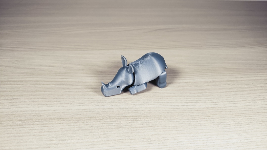 Articulated Rhino 3D Printed Rhino Rhinoceros Gift Rhino Miniature ...