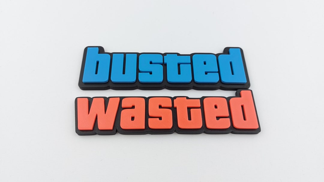 GTA V Busted Wasted Logo GTV 5 Text Logo Busted & Wasted - Etsy
