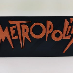 Metropolis 1927 Logo Movie Title | Metropolis Maria Movie Logo - Etsy