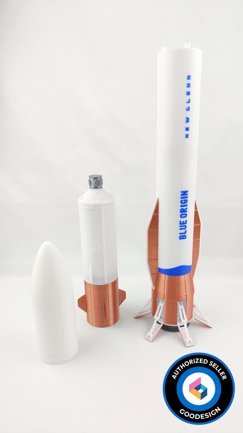 New Glenn Rocket Model – Blue Origin 1/144 Scale 3D Printed Replica - Etsy