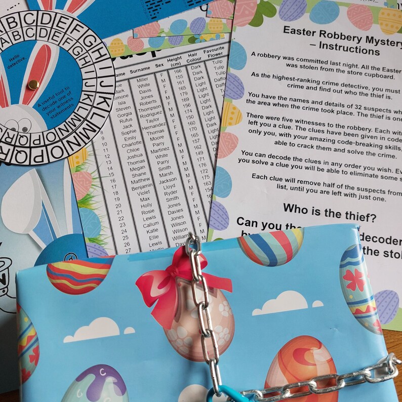 Easter Robbery Mystery for Kids With Lockable Gift Box - Escape Room ...