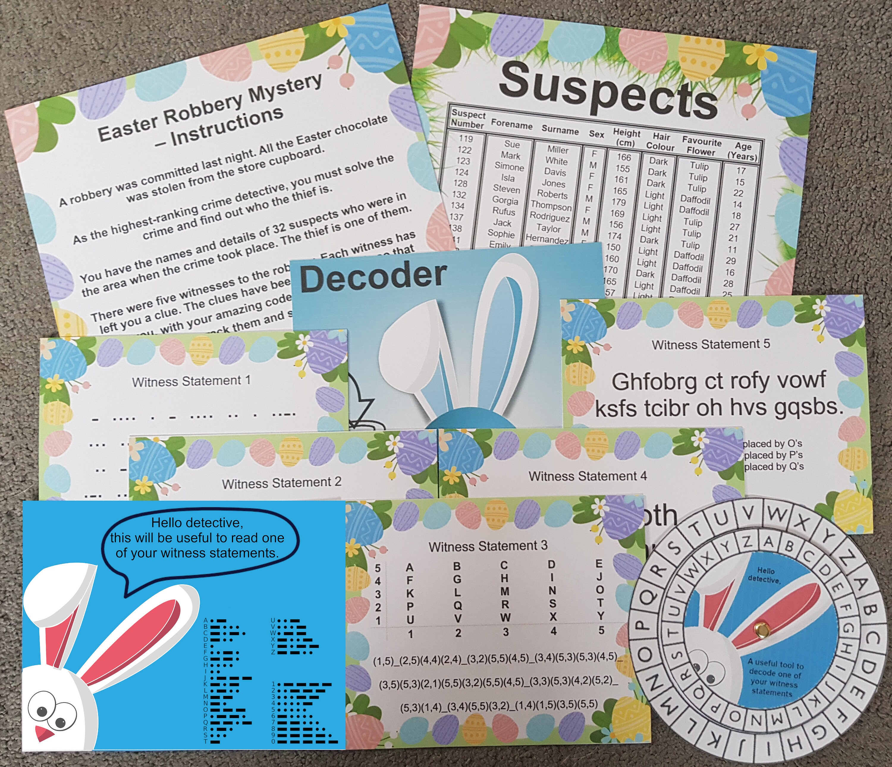 Easter Robbery Mystery for Kids With Lockable Gift Box - Etsy UK
