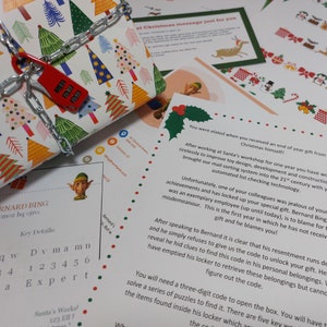 Christmas Escape Room Kit - With Lockable Gift Box! - Etsy UK