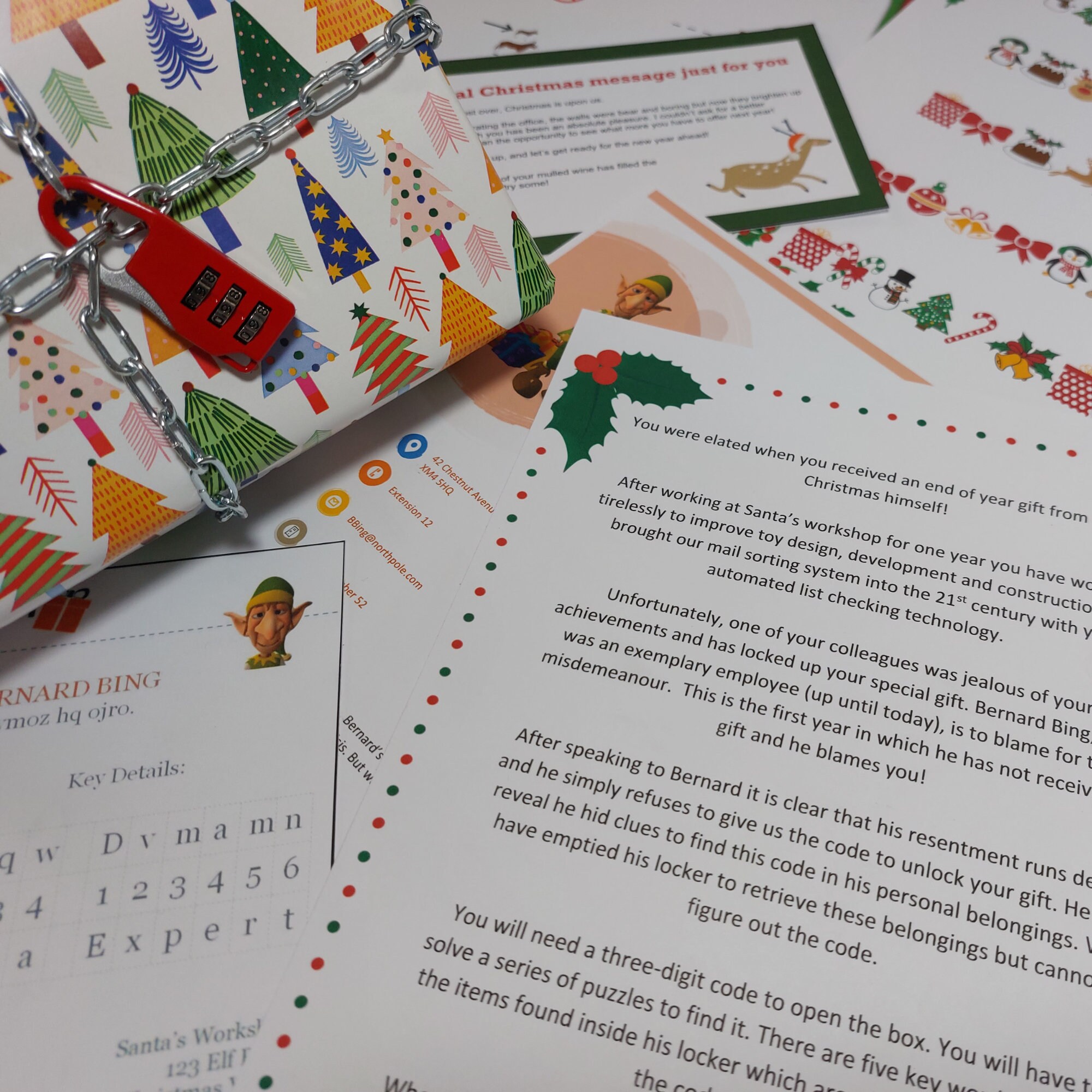 Christmas Escape Room Kit - With Lockable Gift Box! - Etsy UK