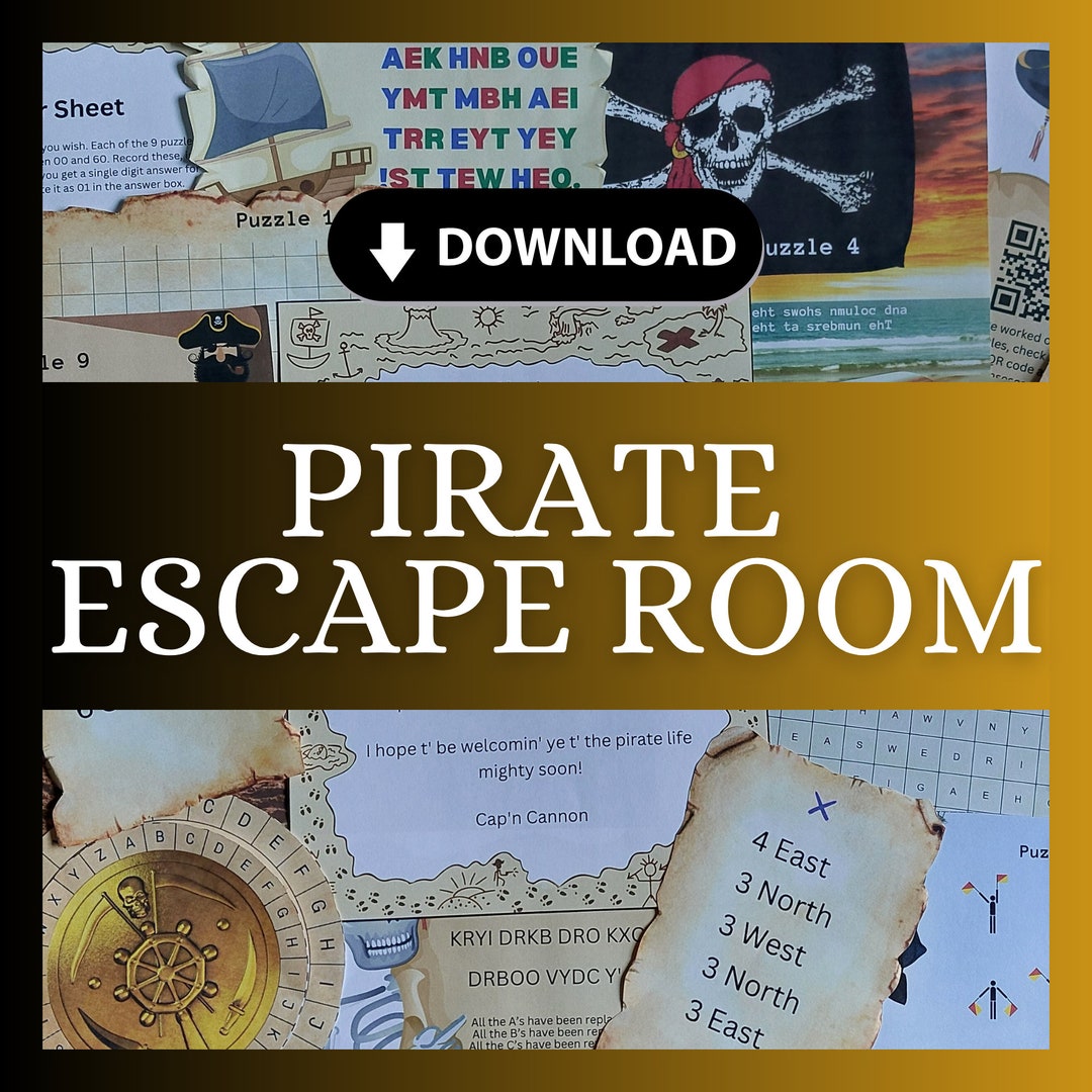 Pirate Escape Room Game for Kids Printable Instant Download - Etsy