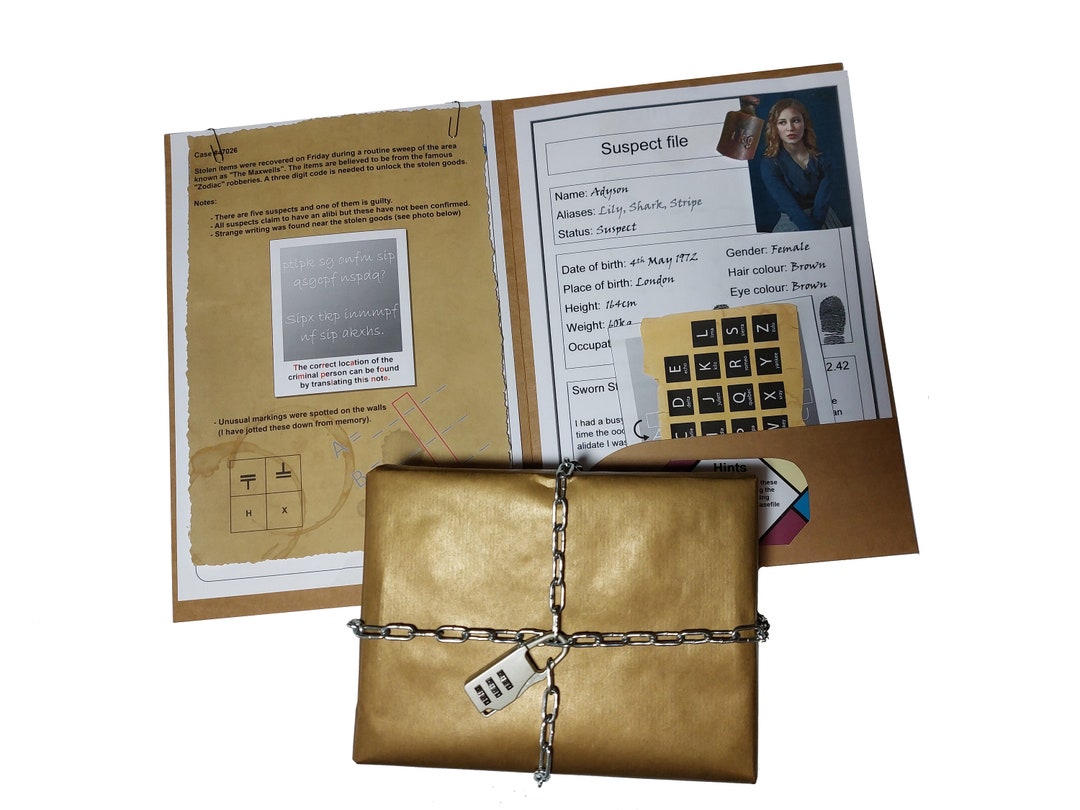 Escape Room Game Kit - Unsolved Case File - Lockable Puzzle Gift Box - Etsy