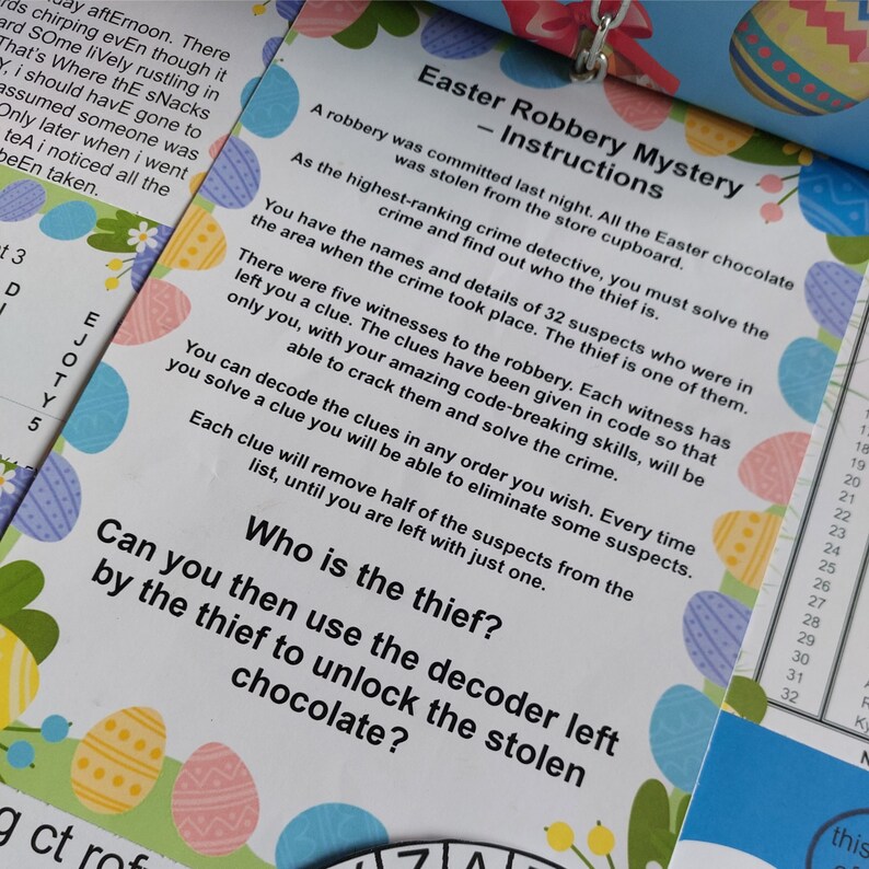 Easter Robbery Mystery for Kids With Lockable Gift Box Escape Room ...