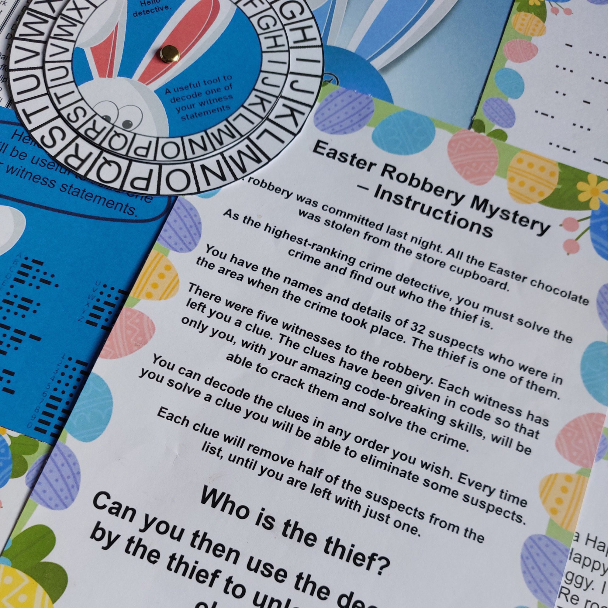 Easter Robbery Mystery for Kids With Lockable Gift Box - Escape Room ...