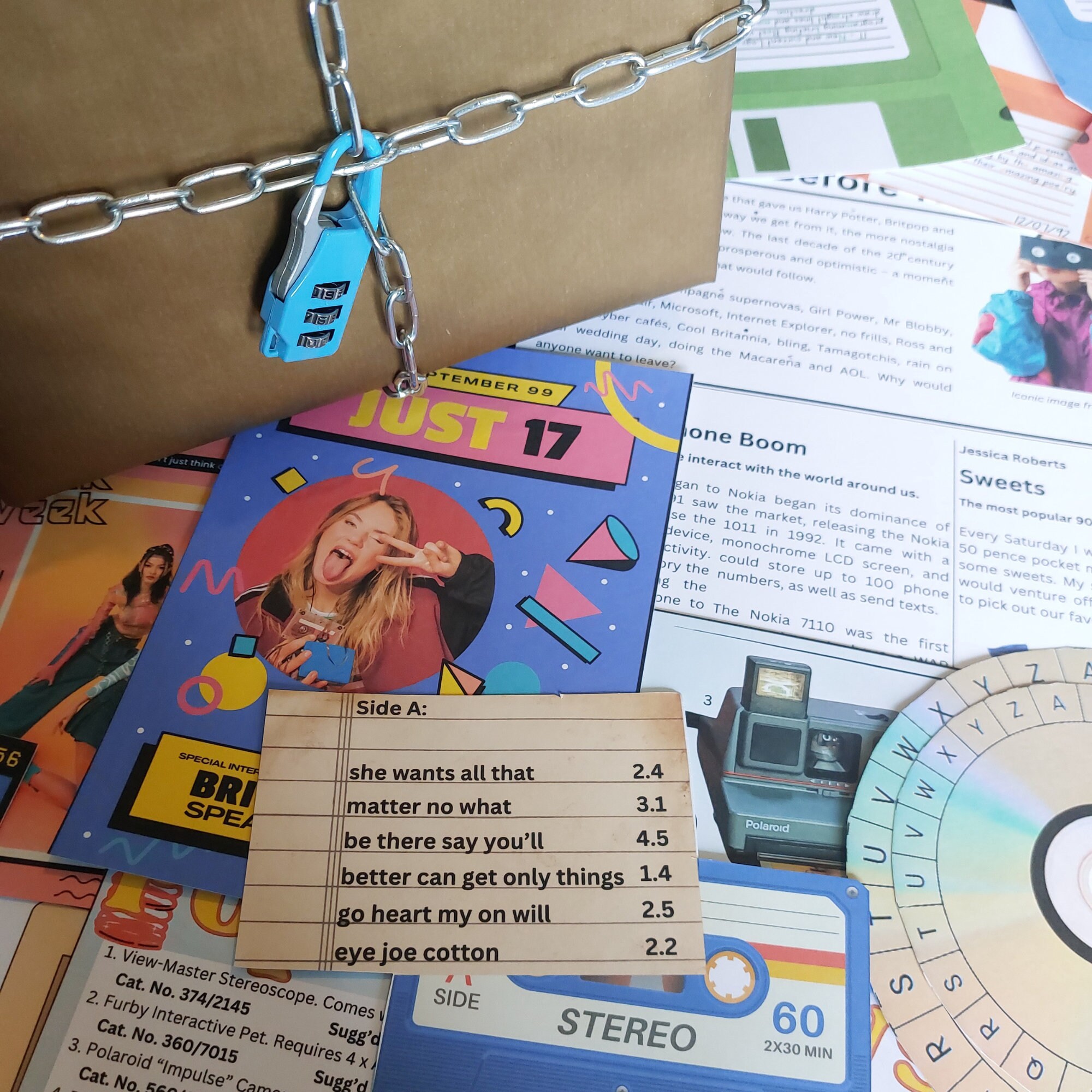 90s Escape Room Puzzle Game Kit - With Lockable Gift Box - Etsy UK