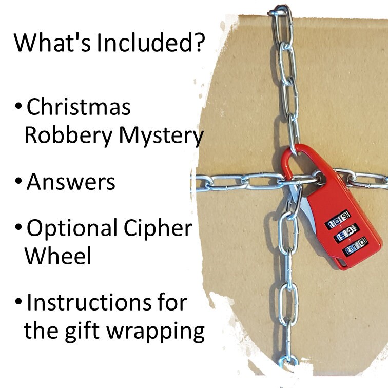 Christmas Robbery Mystery Kit for Kids Escape Room Inspired Printable ...