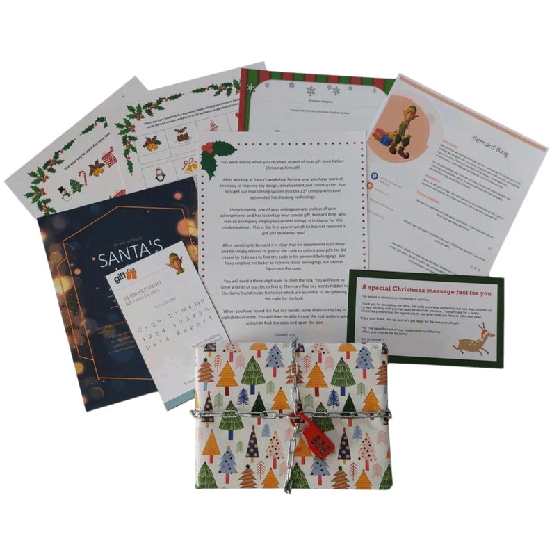 Christmas Escape Room Kit - With Lockable Gift Box! - Etsy UK