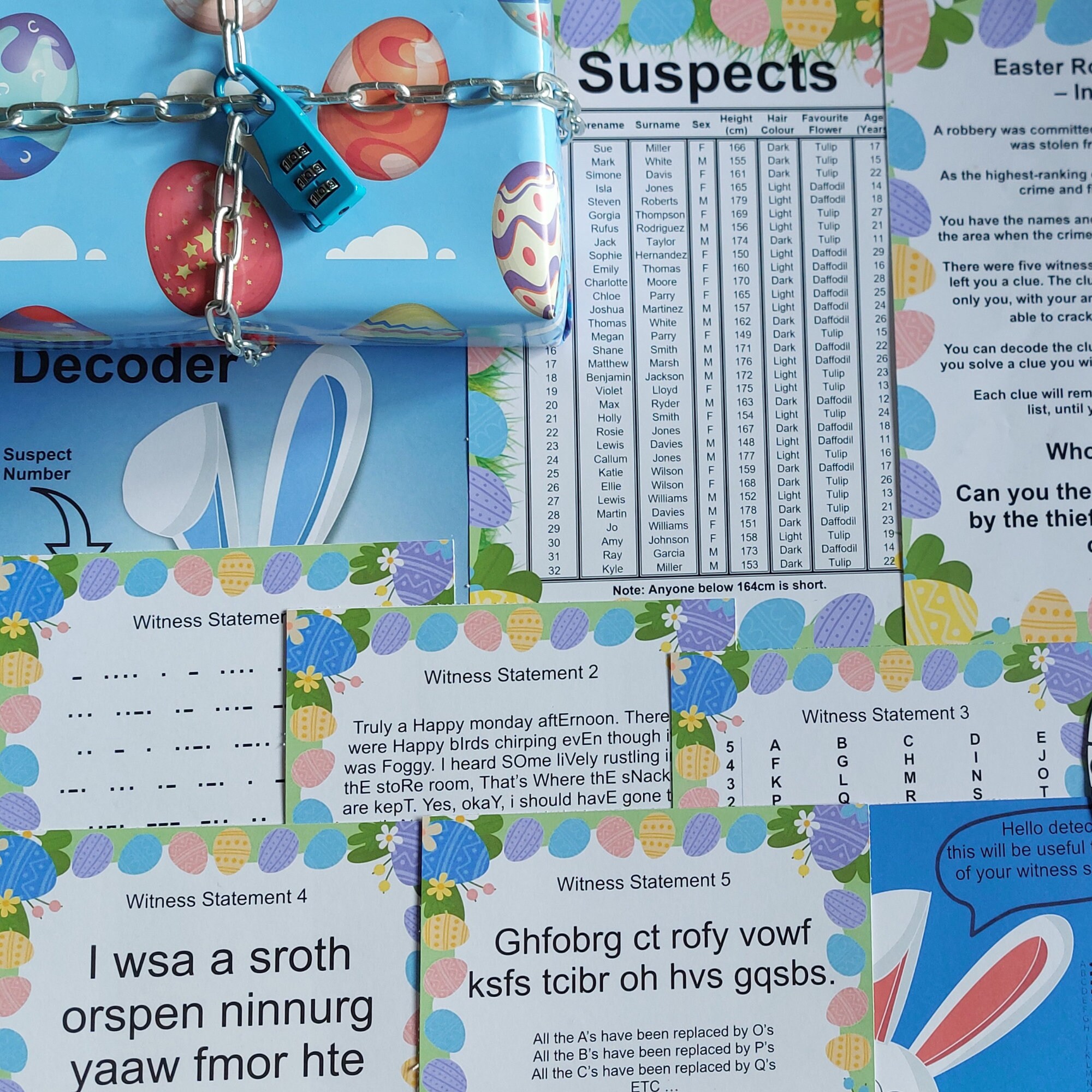 Easter Robbery Mystery for Kids With Lockable Gift Box Escape Room ...