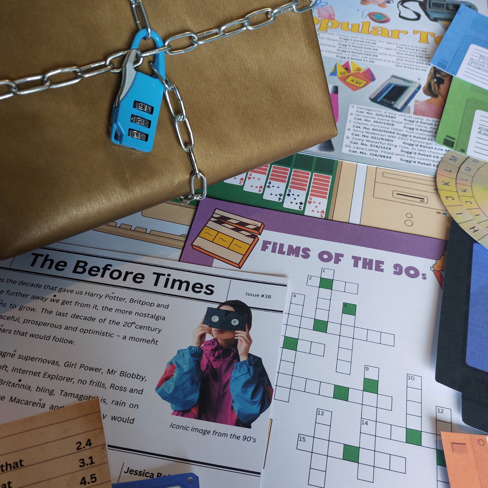 90s Escape Room Puzzle Game Kit - With Lockable Gift Box - Etsy UK