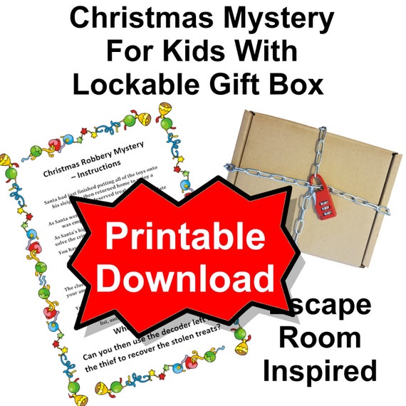 Christmas Robbery Mystery Kit for Kids Escape Room Inspired - Etsy