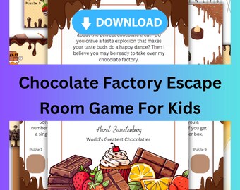 Chocolate Factory Robbery Mystery Game for Kids Instant Download - Etsy