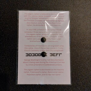 Pig Pen Cipher Enamel Pin - Escape Room Inspired - Perfect Gift for ...