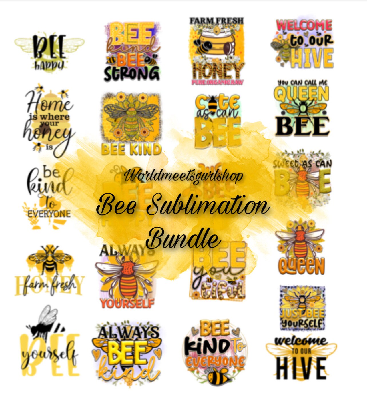 Bee Sublimation Bundle - Etsy