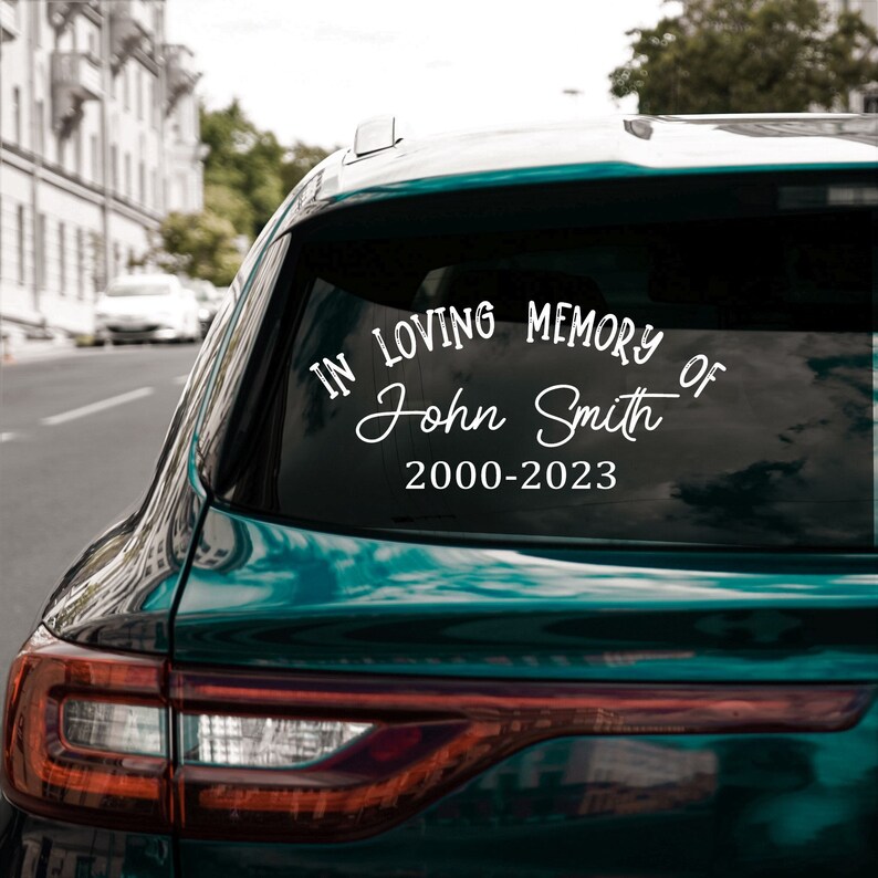 Personalized Name in Loving Memory Car Decal/ Memorial Wall Sticker - Etsy