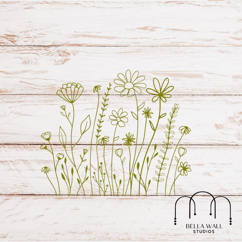Botanicals Car Decal/ Cute Wild Flowers Window Sticker - Etsy