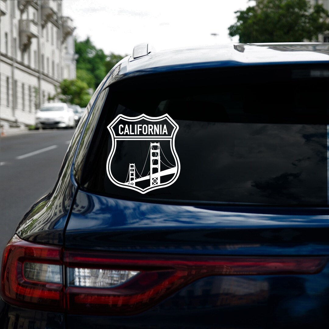 California Golden Gate Bridge Car Decal/ San Francisco Window Sticker ...