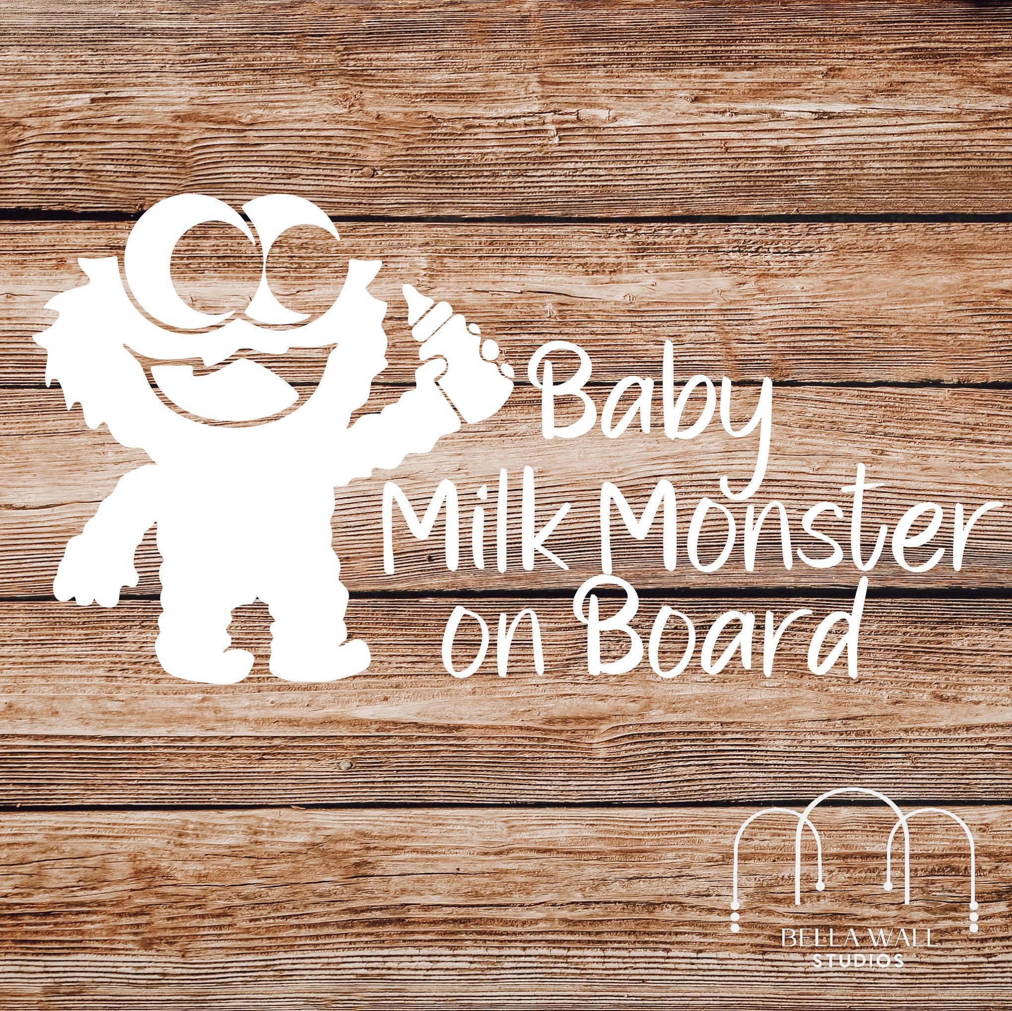 Baby Milk Monster on Board Car Decal Sticker - Etsy