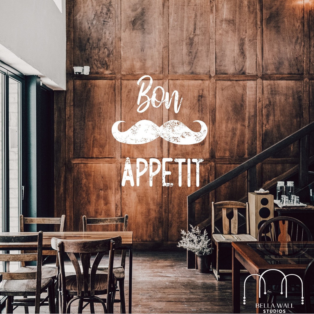 Bon Appetit Decal/ Kitchen Wall Art Sticker/ Bon Appetit Sign/ French ...