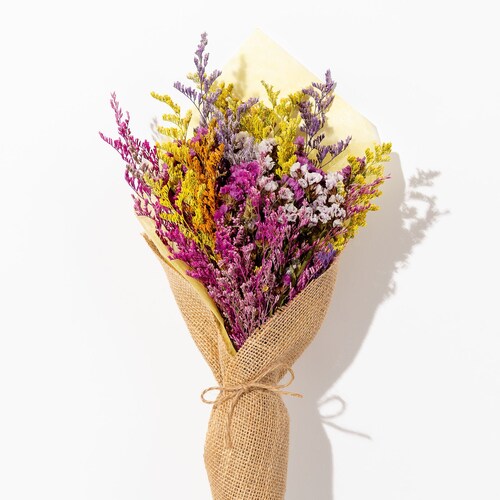 Dried Misty Blue Bouquet Dried Flower Arrangement Forever - Etsy