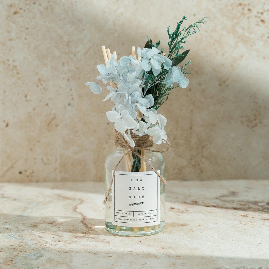 Sea Salt Sage Flower Diffuser Gift Set Flower Diffuser Set Floral ...