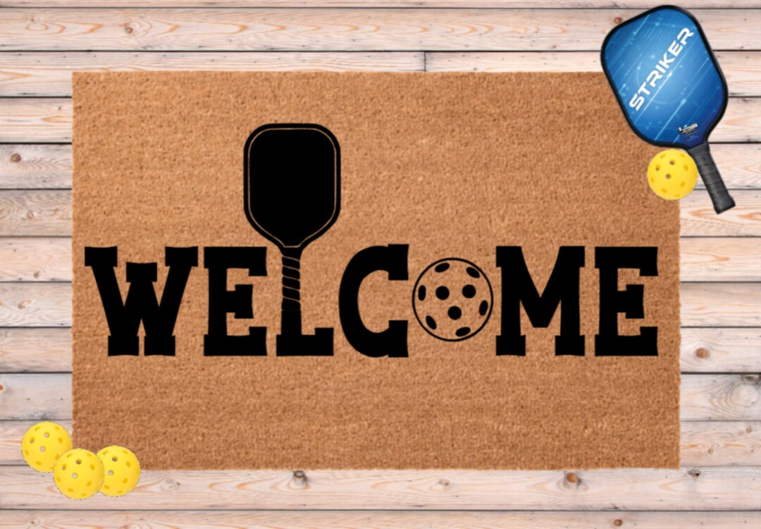 Pickleball Doormat, Welcome Pickleball Door Mat, Pickleball Gifts, Gift ...