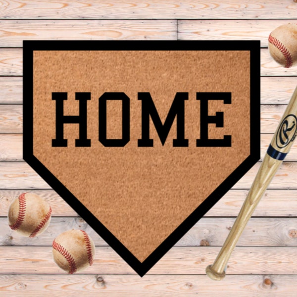 Baseball Home Plate Door Mat - Etsy