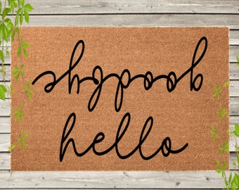 Hello Goodbye Mat | Etsy