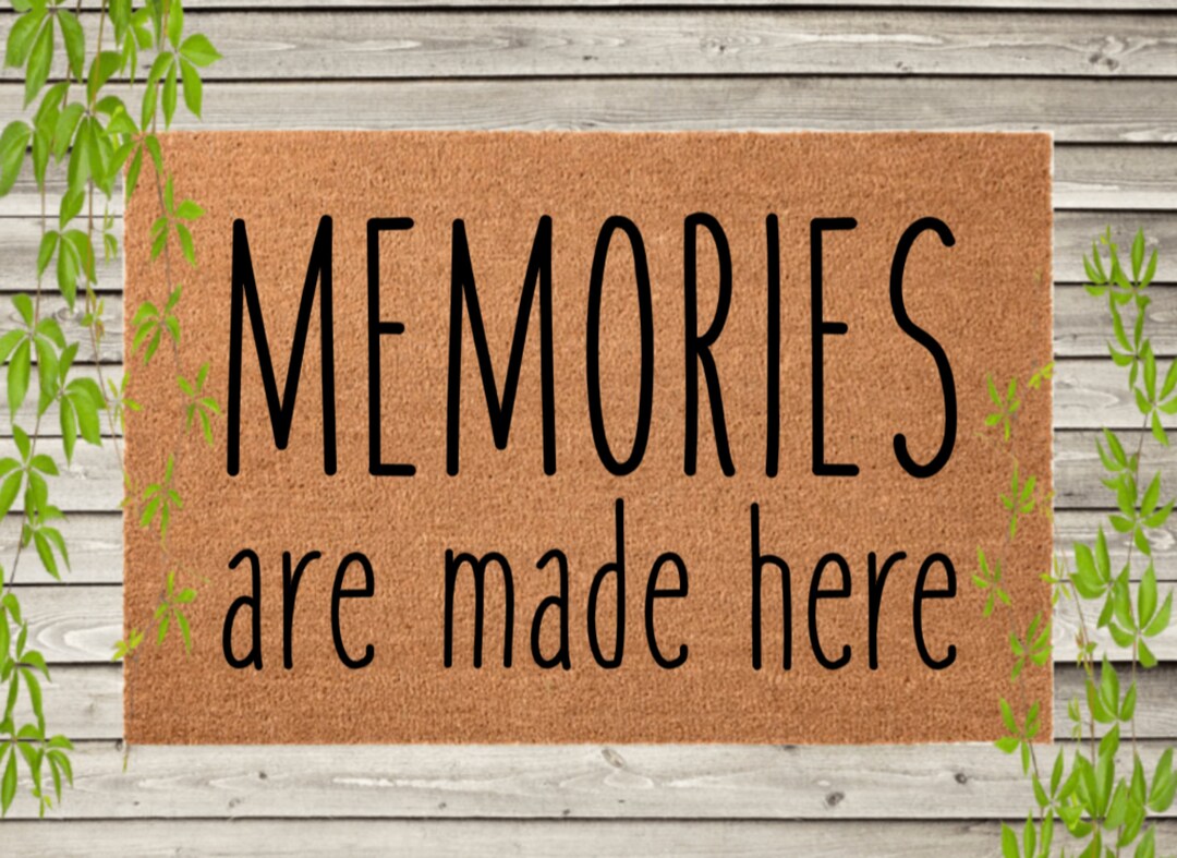 Memories Are Made Here Coir Doormat, Front Door Decor, Outdoor Door Mat ...
