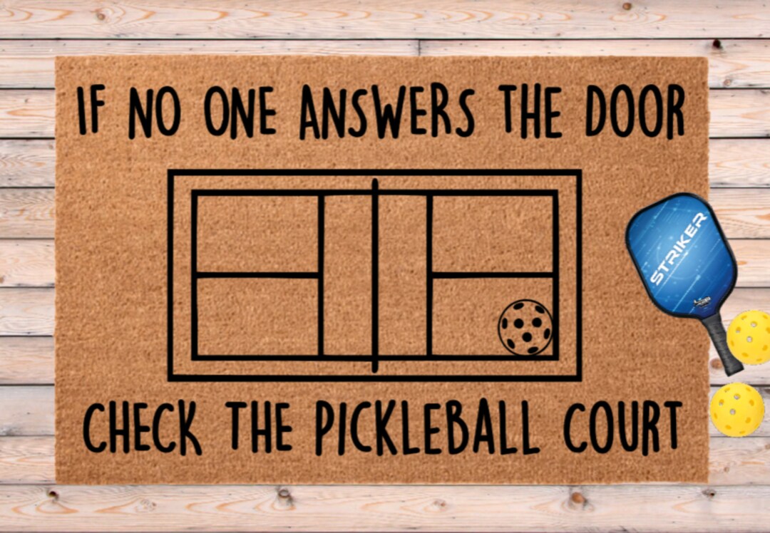 Pickleball Doormat, Pickleball Gifts, Pickleball Court Door Mat, Gift ...