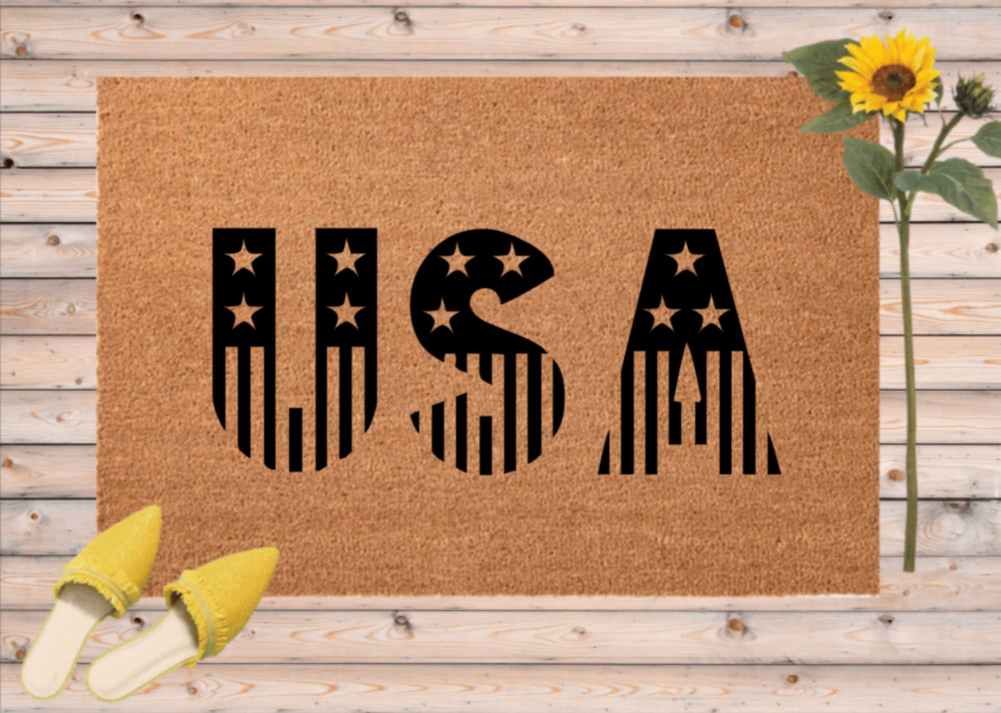 USA Patriotic Door Mat, Stars and Stripes Doormat, American Flag ...