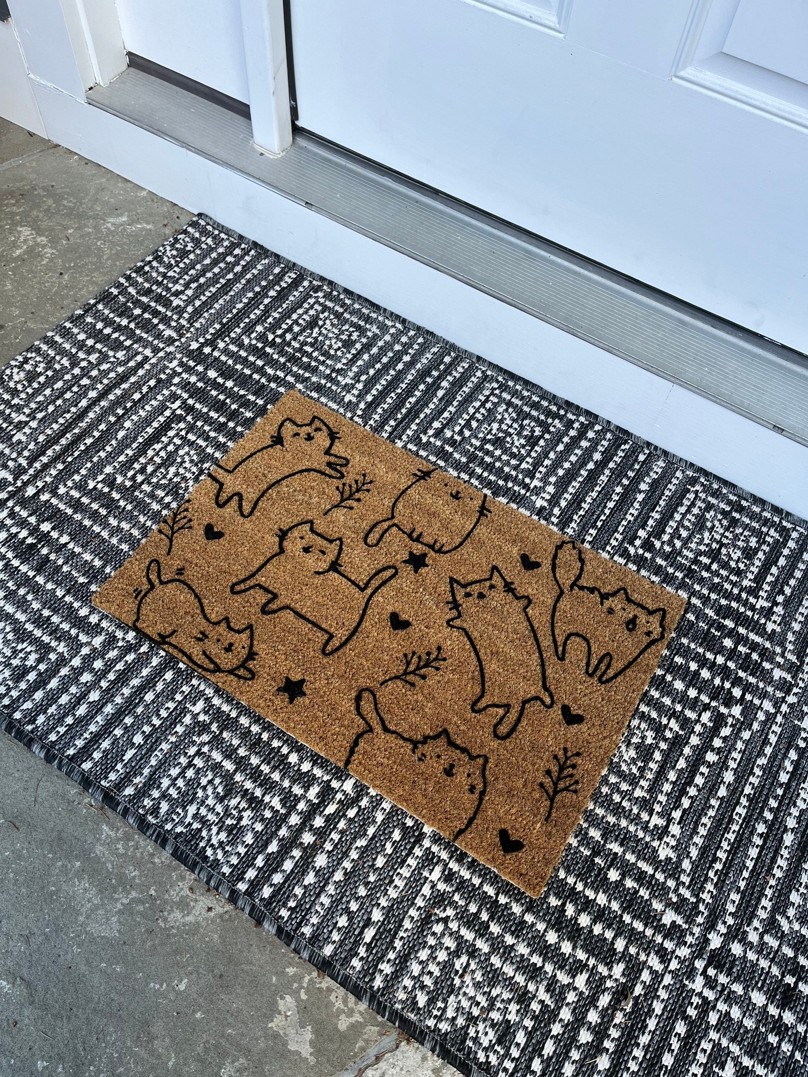 Kawaii Cat Decor, Kawaii Cat Doormat, Cats Door Mat, Cat Owner Door Mat ...